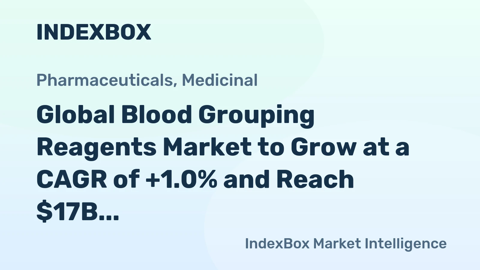 Global Blood Grouping Reagents Market to Grow at a CAGR of +1.0% and Reach $17B by 2035