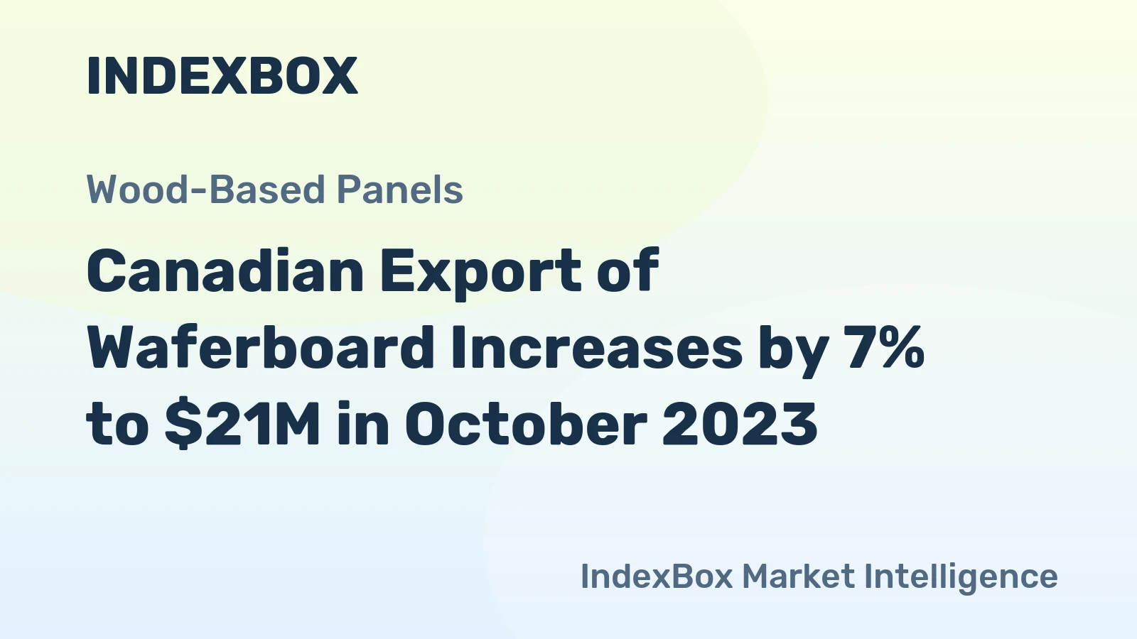 Canadian Export of Waferboard Increases by 7% to $21M in October 2023
