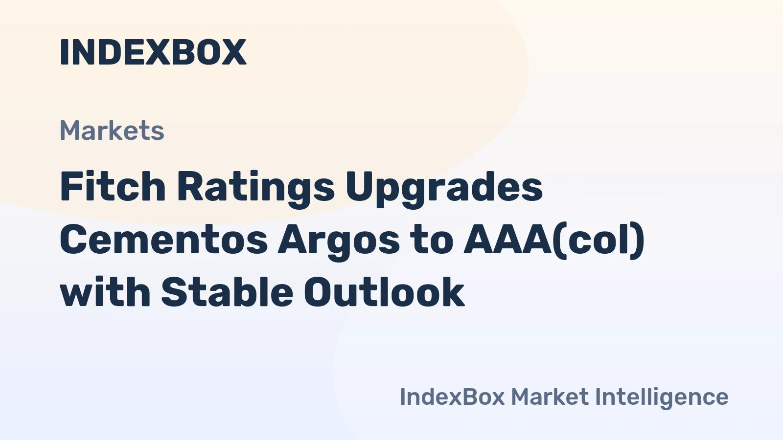 Fitch Ratings Upgrades Cementos Argos to AAA(col) with Stable Outlook