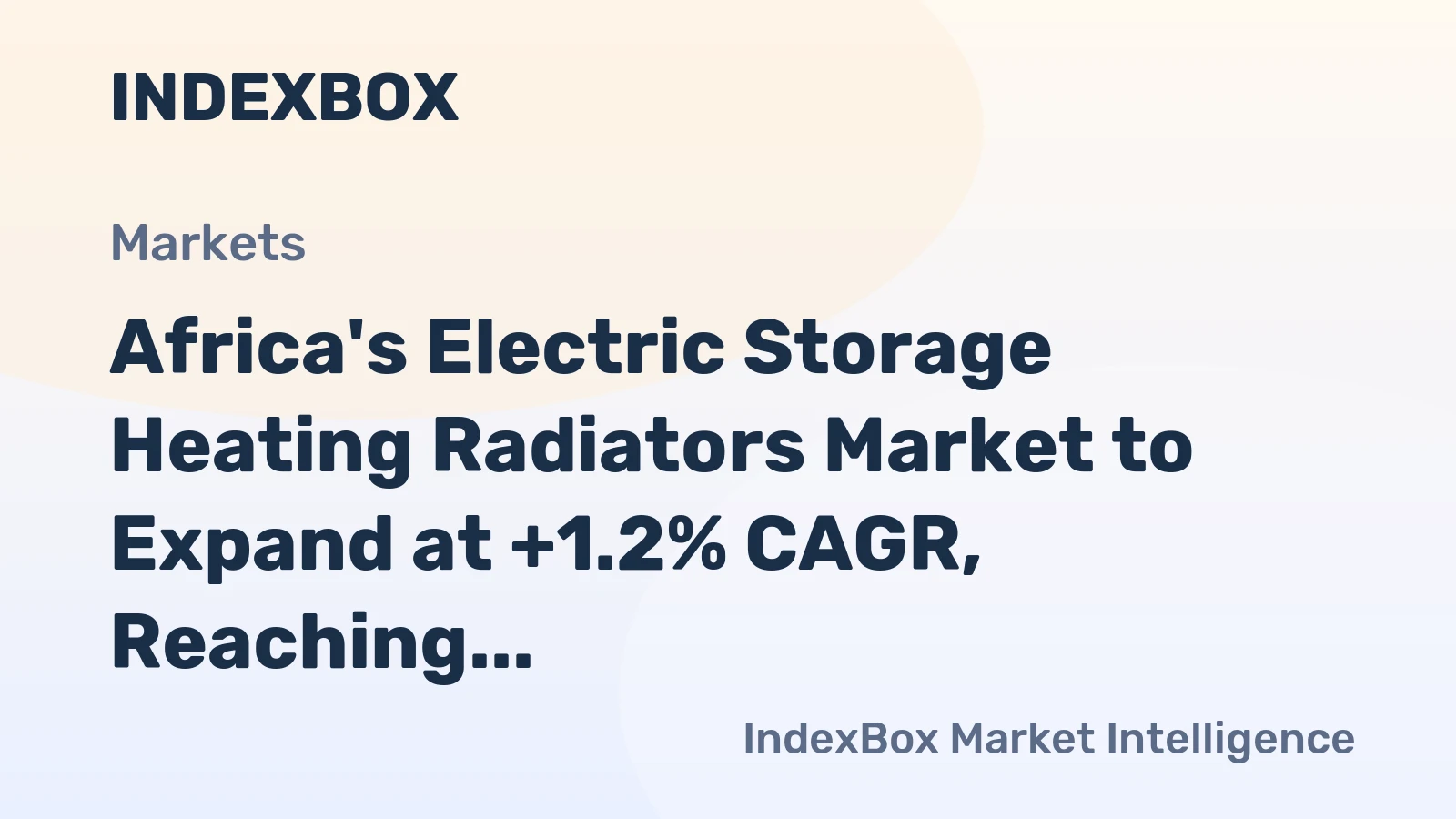 Africa's Electric Storage Heating Radiators Market to Expand at +1.2% CAGR, Reaching 2.1M Units by 2035