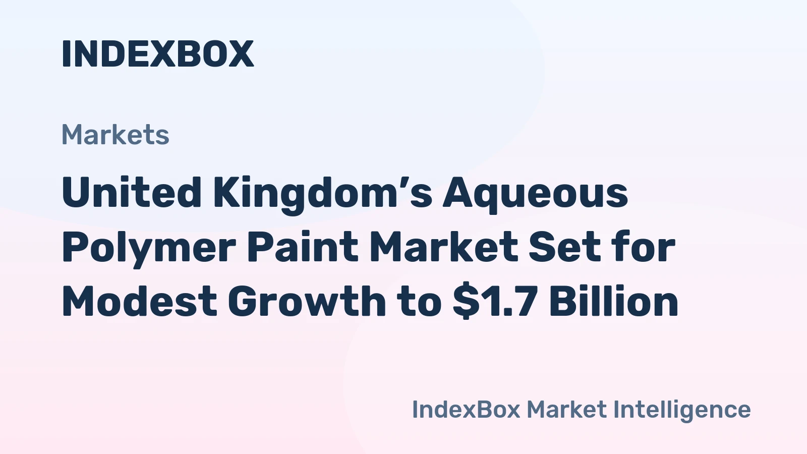 United Kingdom’s Aqueous Polymer Paint Market Set for Modest Growth to $1.7 Billion