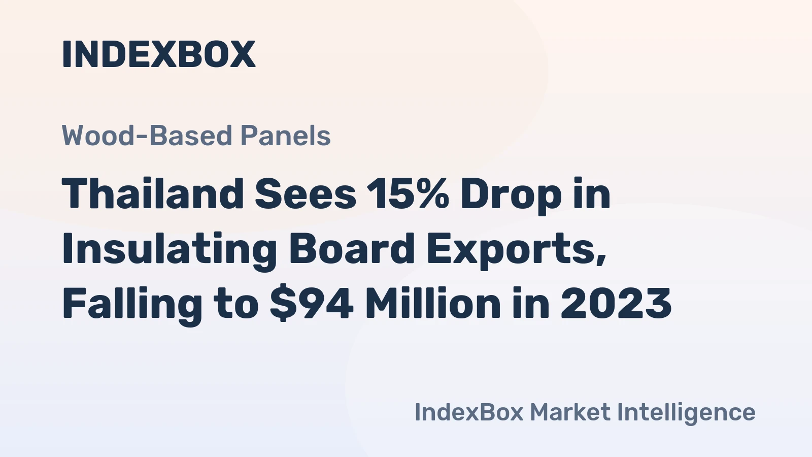 Thailand Sees 15% Drop in Insulating Board Exports, Falling to $94 Million in 2023