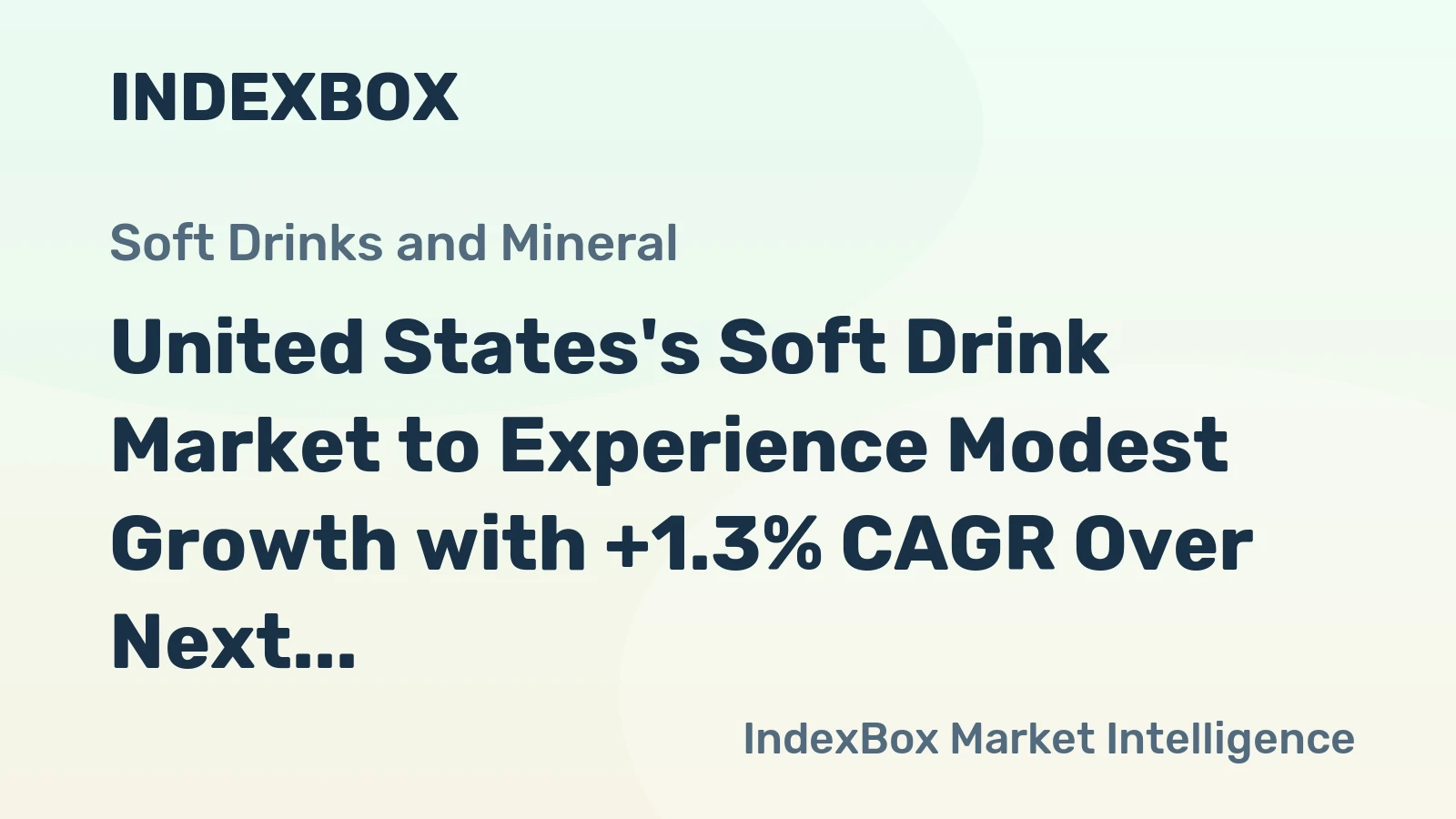 United States's Soft Drink Market to Experience Modest Growth with +1.3% CAGR Over Next Decade