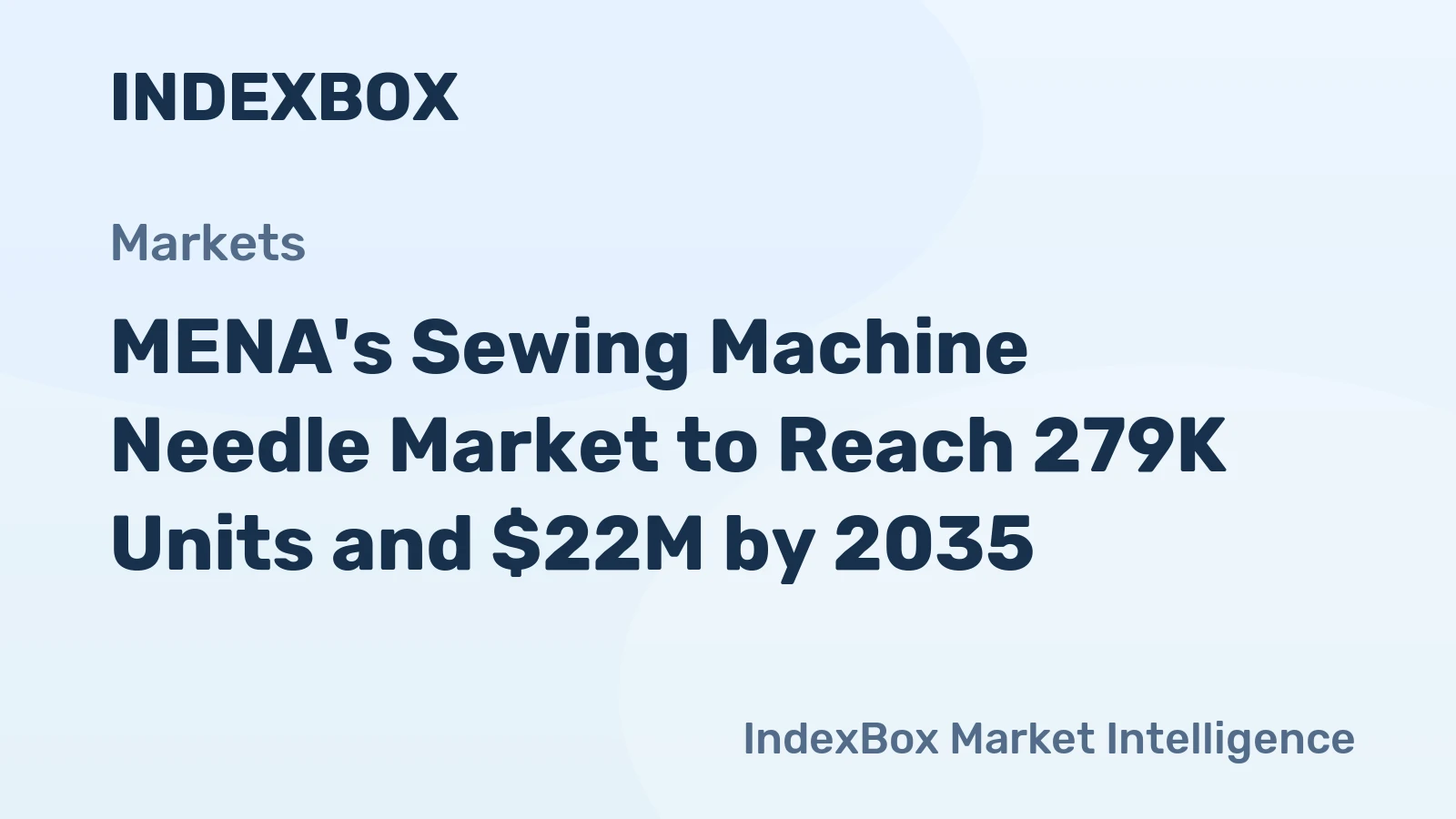 MENA's Sewing Machine Needle Market to Reach 279K Units and $22M by 2035