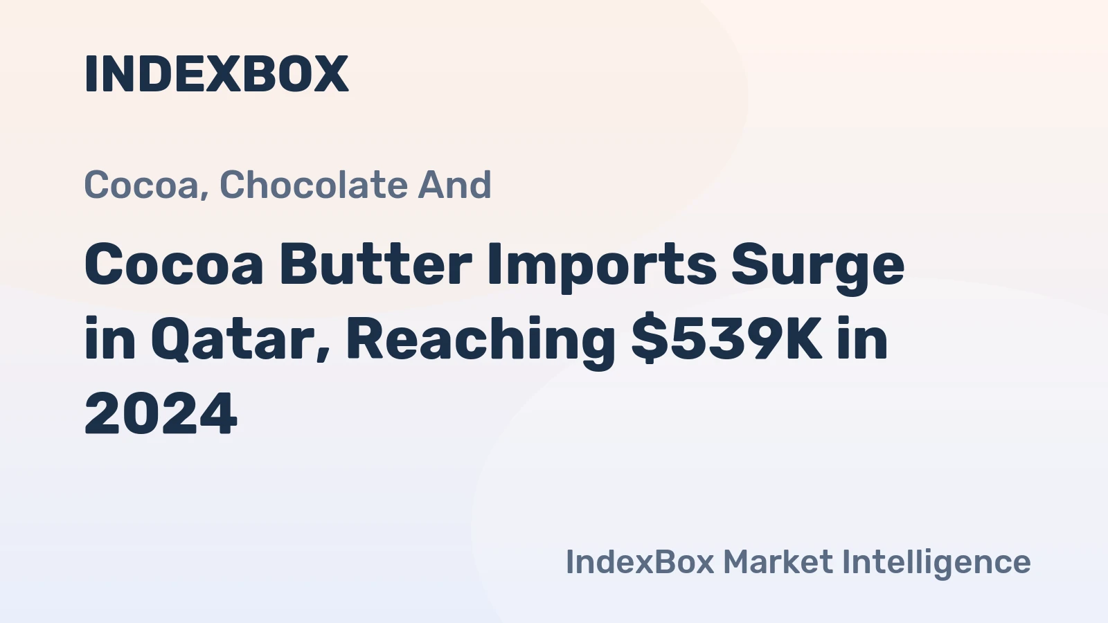 Cocoa Butter Imports Surge in Qatar, Reaching $539K in 2024