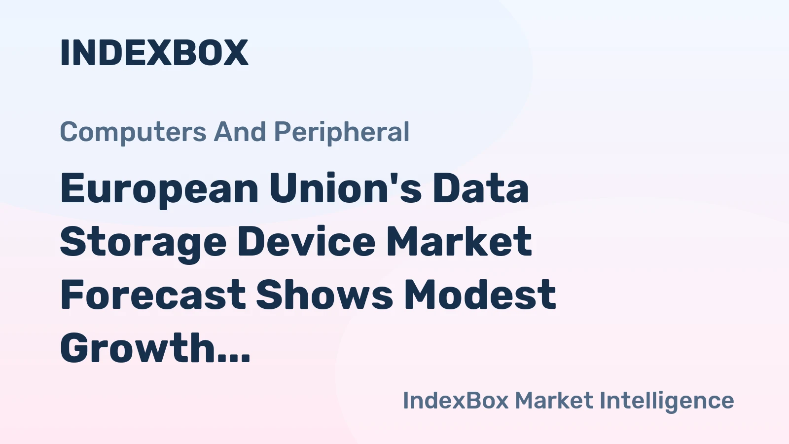 European Union's Data Storage Device Market Forecast Shows Modest Growth With a 0.2% CAGR Through 2035
