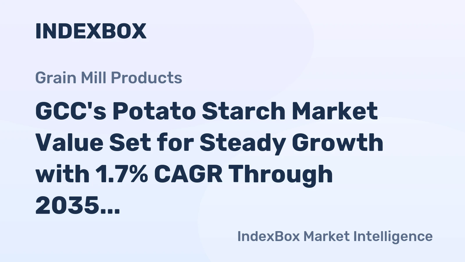 GCC's Potato Starch Market Value Set for Steady Growth with 1.7% CAGR Through 2035
