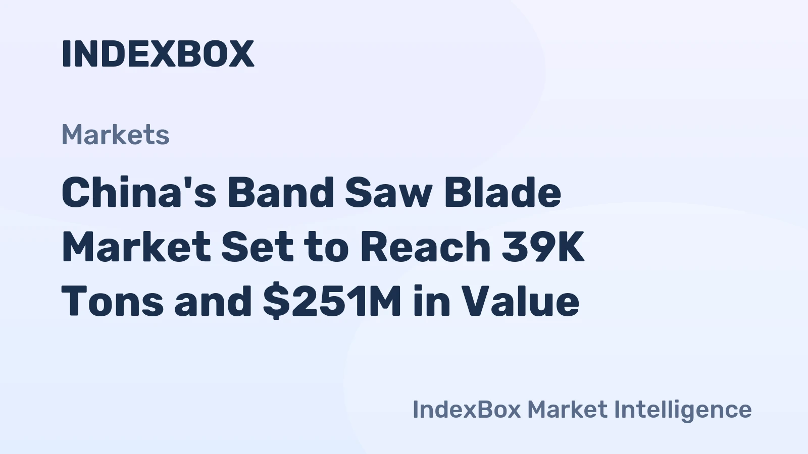 China's Band Saw Blade Market Set to Reach 39K Tons and $251M in Value