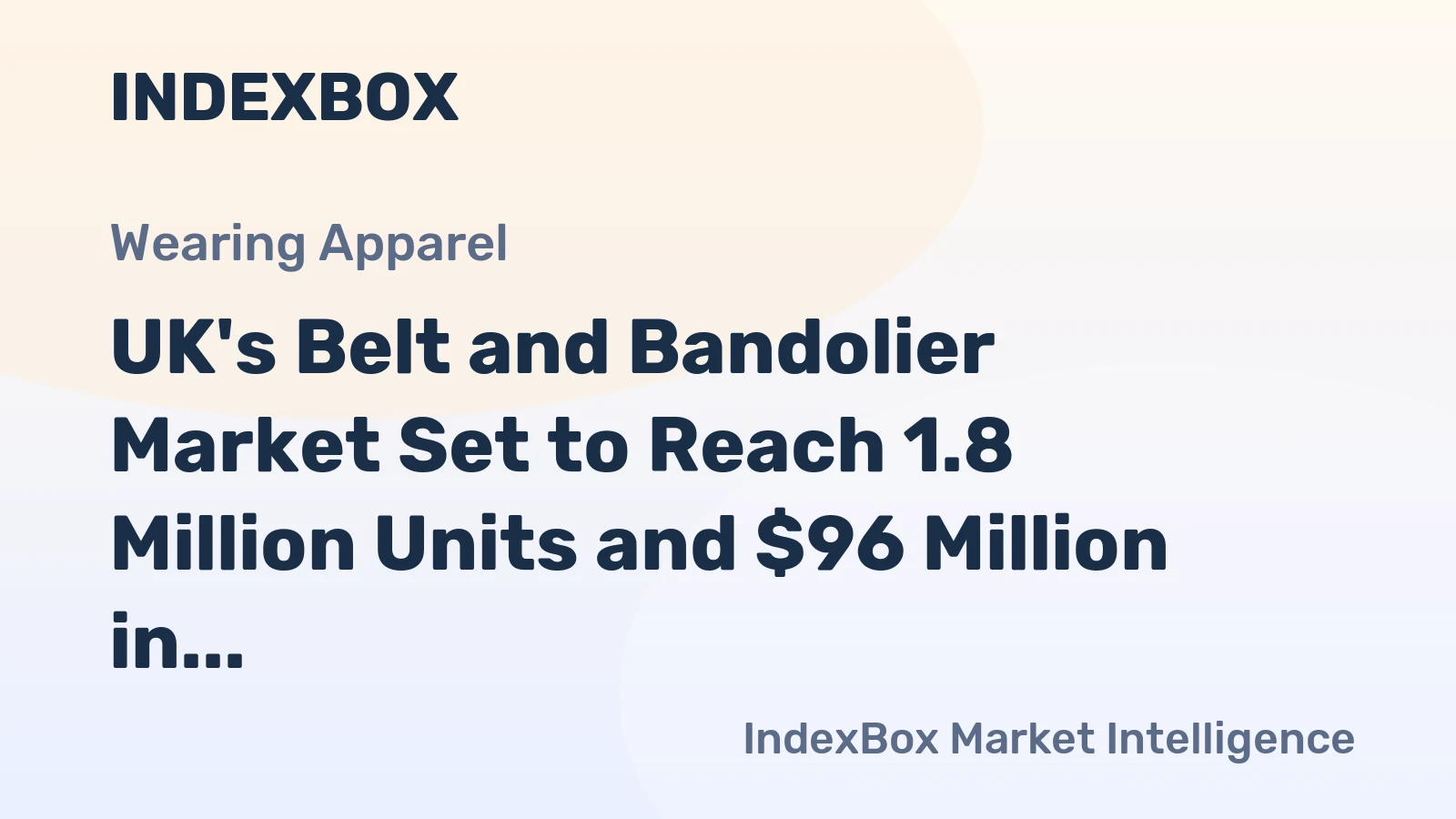 UK's Belt and Bandolier Market Set to Reach 1.8 Million Units and $96 Million in Value