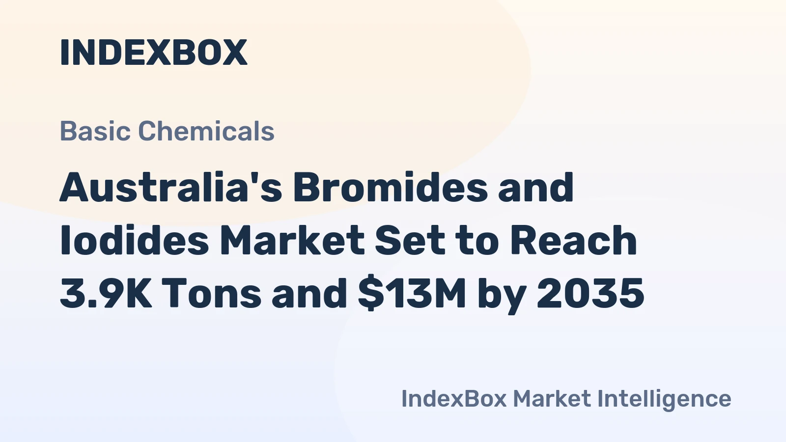 Australia's Bromides and Iodides Market Set to Reach 3.9K Tons and $13M by 2035