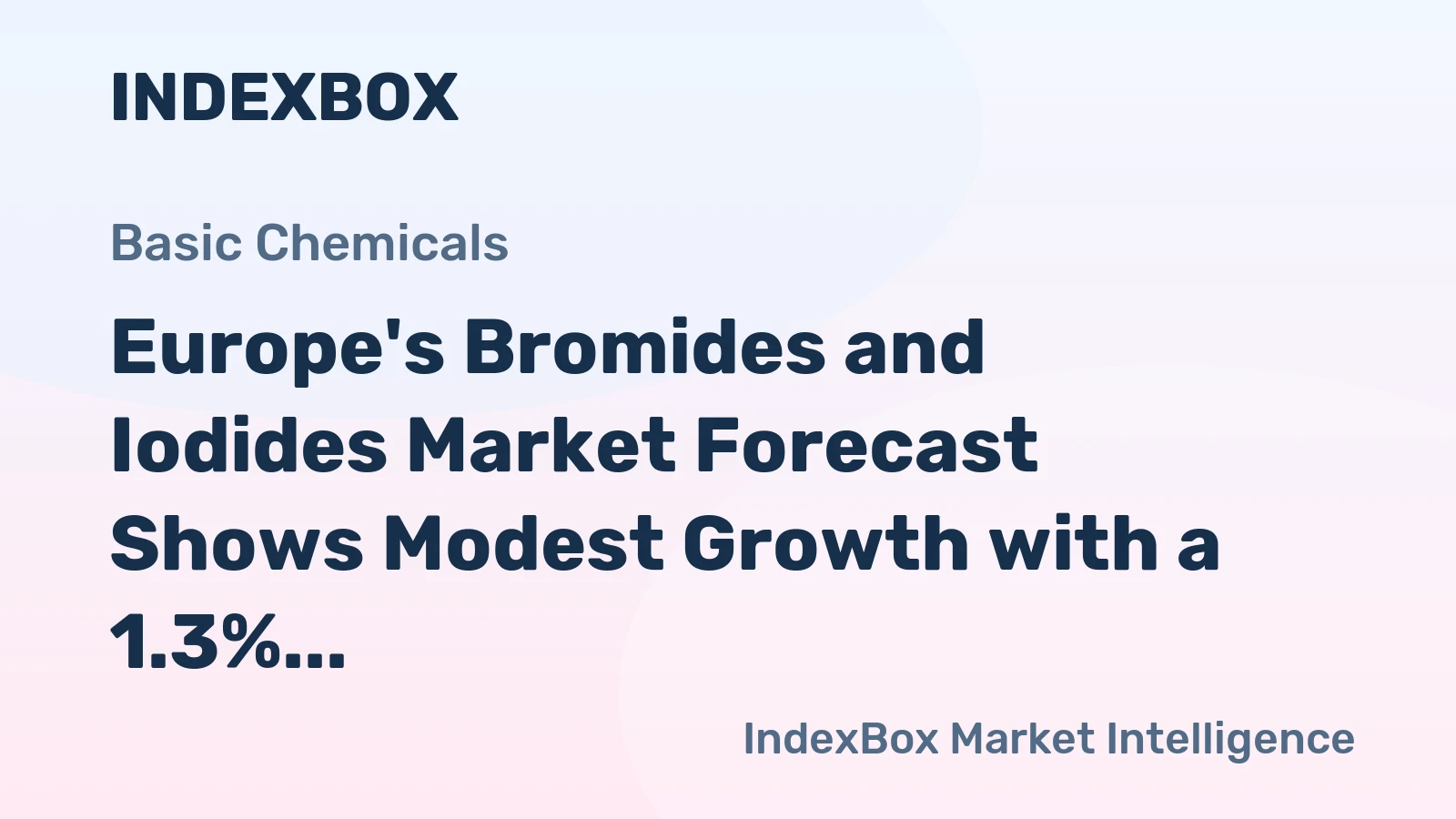 Europe's Bromides and Iodides Market Forecast Shows Modest Growth with a 1.3% CAGR in Value