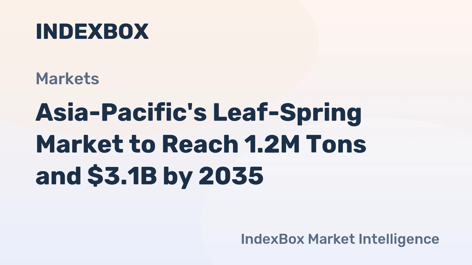 Asia-Pacific's Leaf-Spring Market to Reach 1.2M Tons and $3.1B by 2035