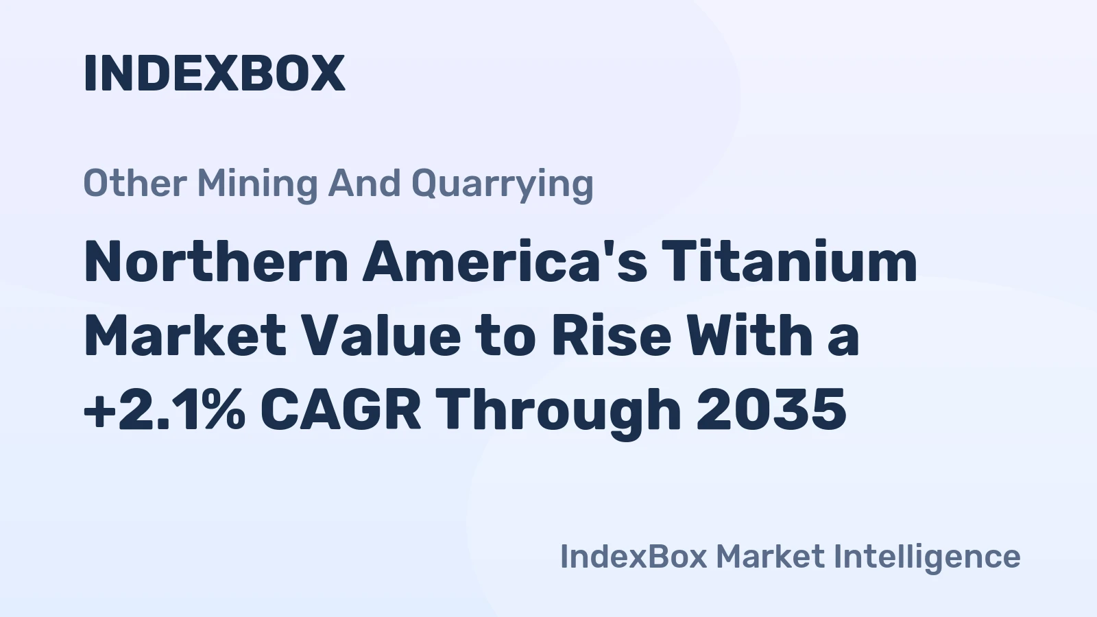 Northern America's Titanium Market Value to Rise With a +2.1% CAGR Through 2035