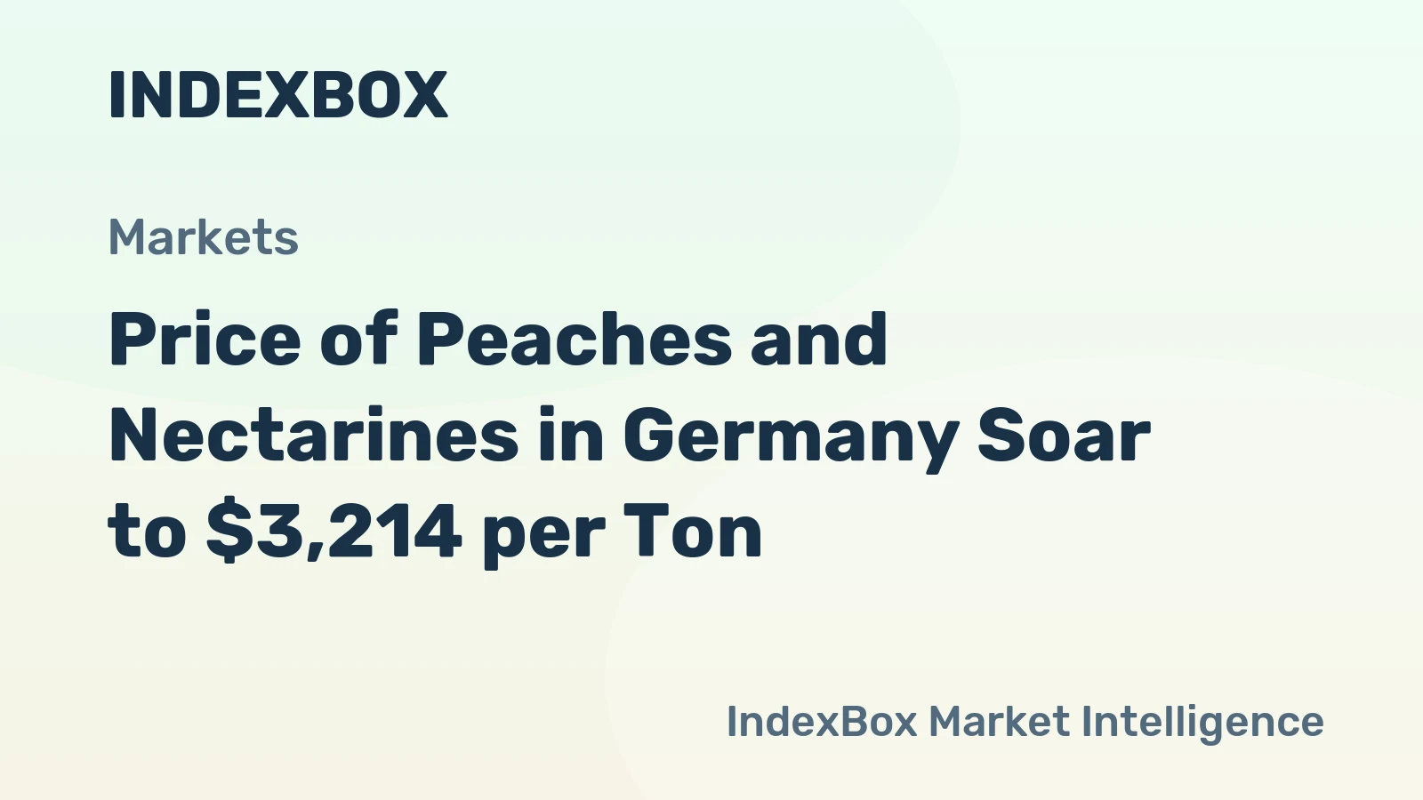 Price of Peaches and Nectarines in Germany Soar to $3,214 per Ton