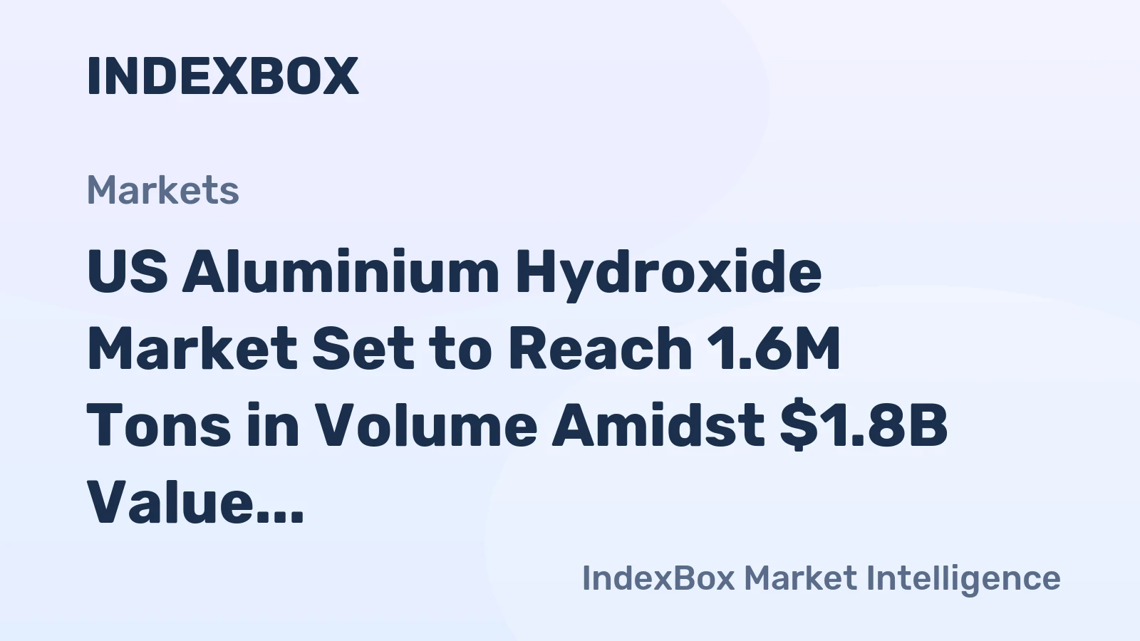 US Aluminium Hydroxide Market Set to Reach 1.6M Tons in Volume Amidst $1.8B Value Projection