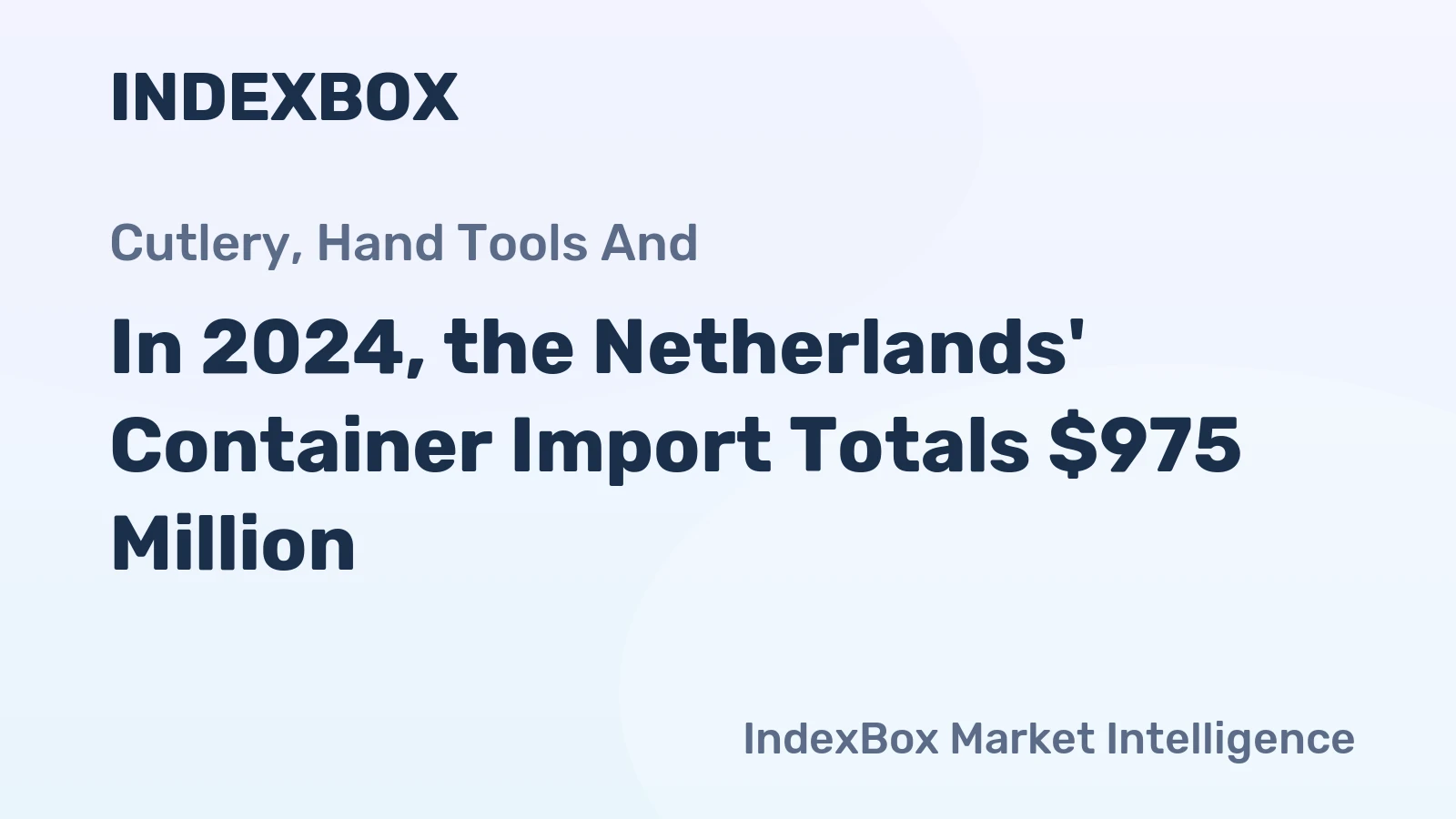 In 2024, the Netherlands' Container Import Totals $975 Million