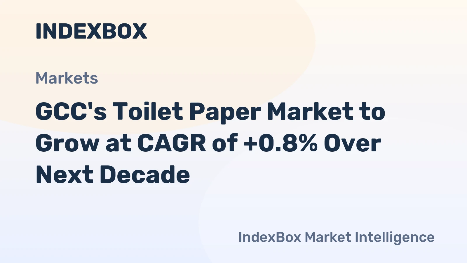 GCC's Toilet Paper Market to Grow at CAGR of +0.8% Over Next Decade