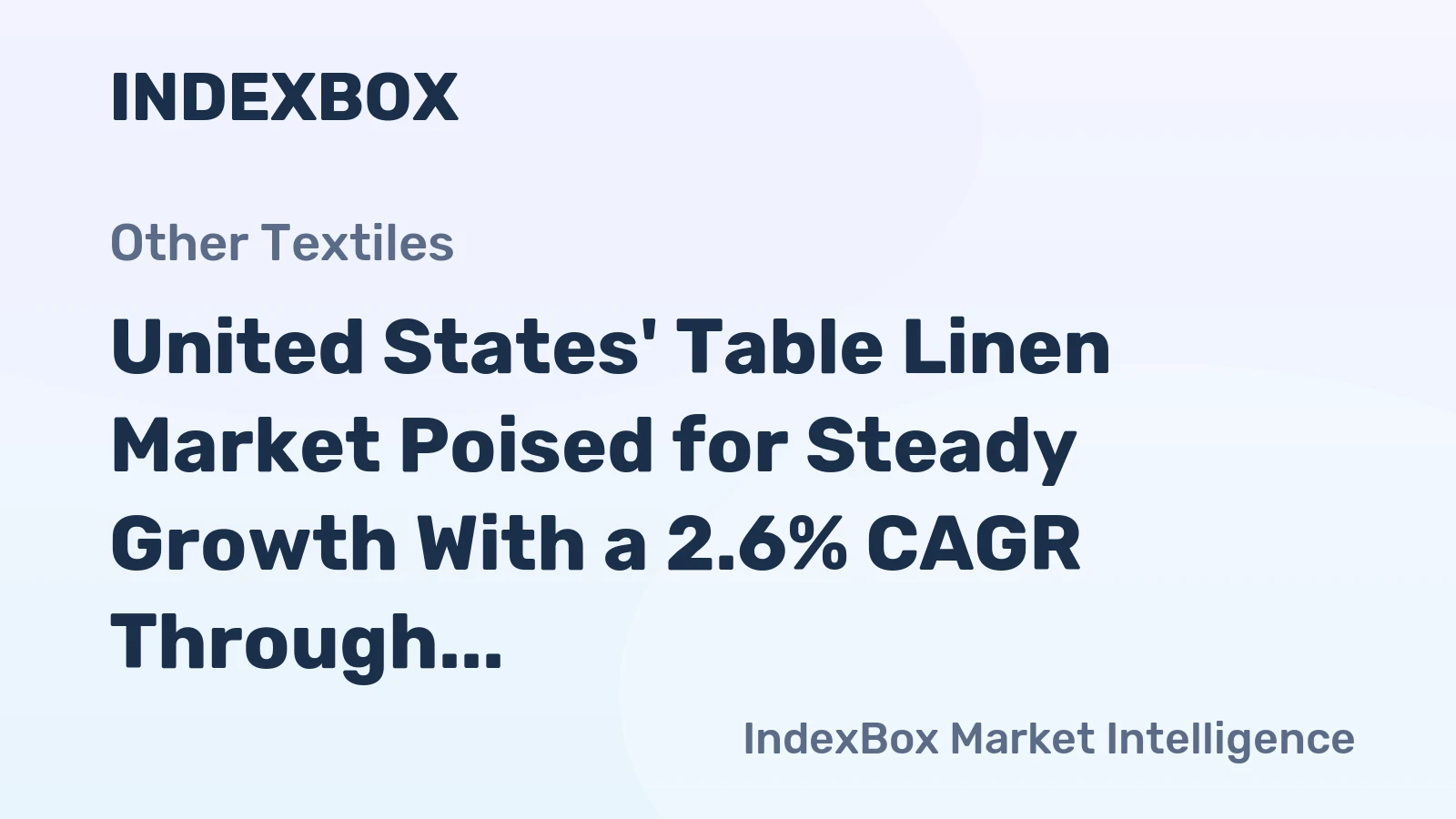 United States' Table Linen Market Poised for Steady Growth With a 2.6% CAGR Through 2035
