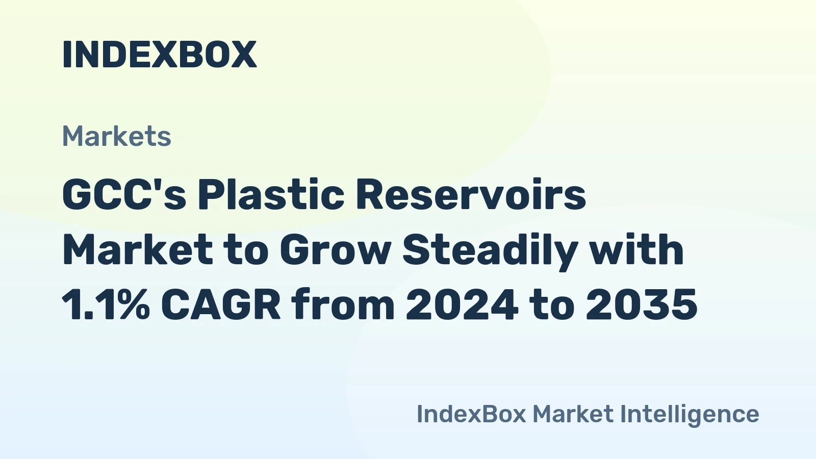 GCC's Plastic Reservoirs Market to Grow Steadily with 1.1% CAGR from 2024 to 2035