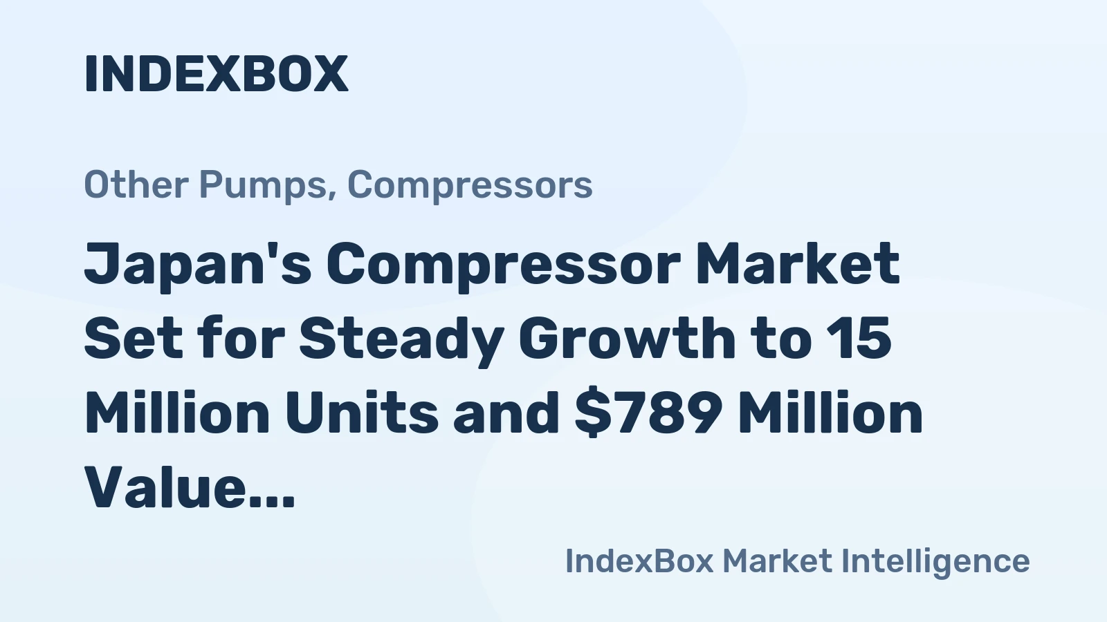 Japan's Compressor Market Set for Steady Growth to 15 Million Units and $789 Million Value