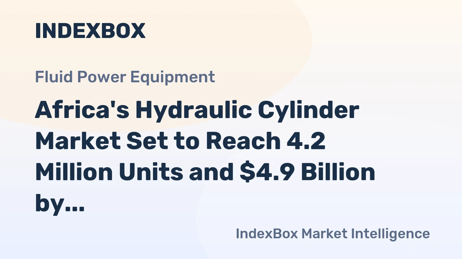 Africa's Hydraulic Cylinder Market Set to Reach 4.2 Million Units and $4.9 Billion by 2035