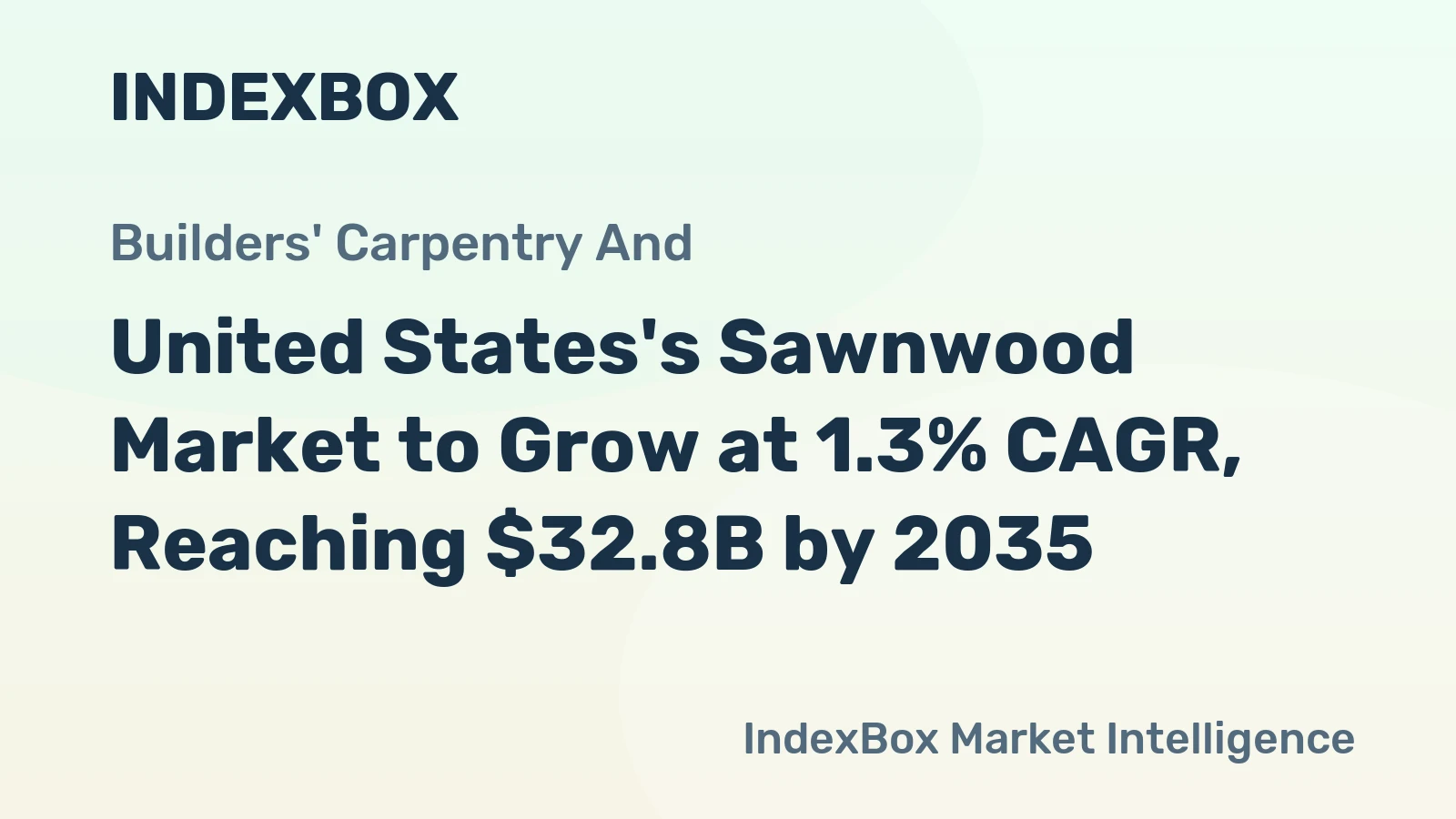 United States's Sawnwood Market to Grow at 1.3% CAGR, Reaching $32.8B by 2035