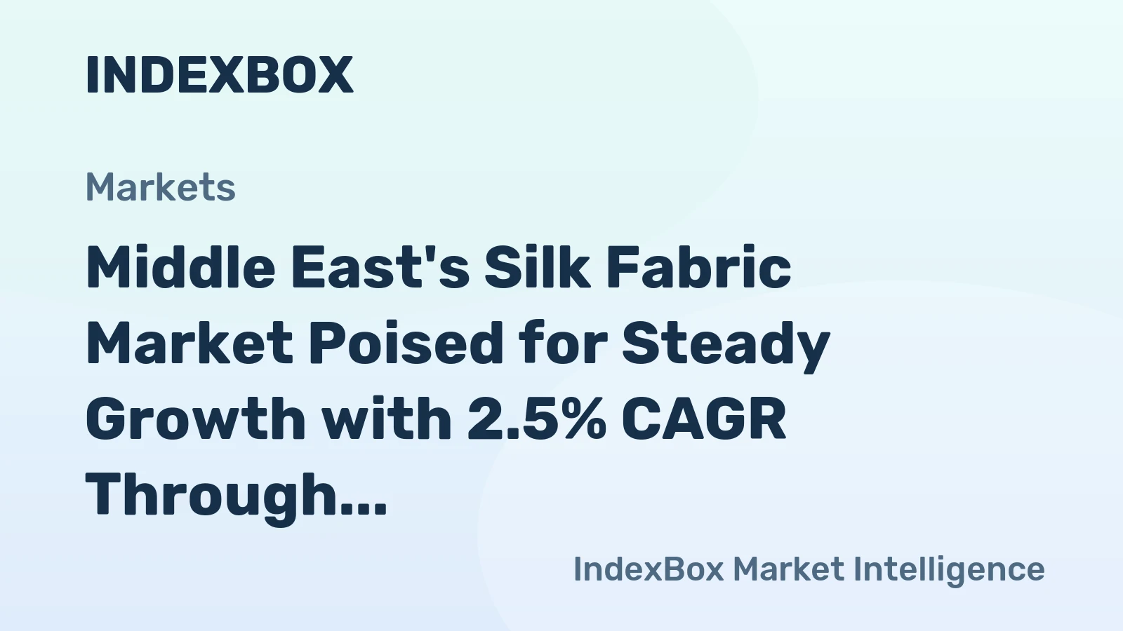 Middle East's Silk Fabric Market Poised for Steady Growth with 2.5% CAGR Through 2035