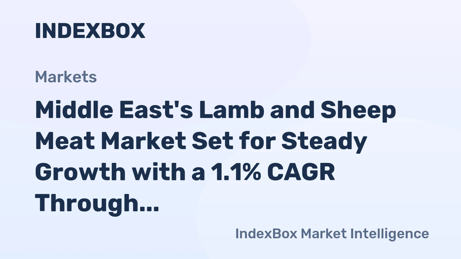 Middle East's Lamb and Sheep Meat Market Set for Steady Growth with a 1.1% CAGR Through 2035