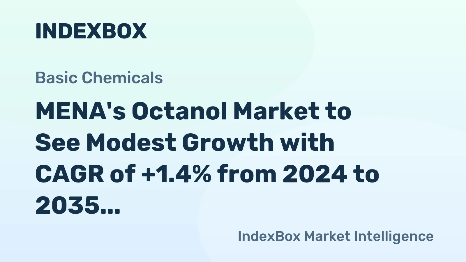 MENA's Octanol Market to See Modest Growth with CAGR of +1.4% from 2024 to 2035