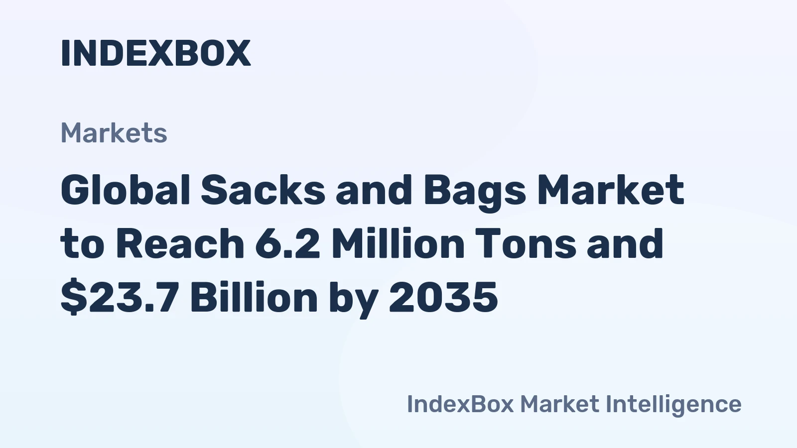 Global Sacks and Bags Market to Reach 6.2 Million Tons and $23.7 Billion by 2035