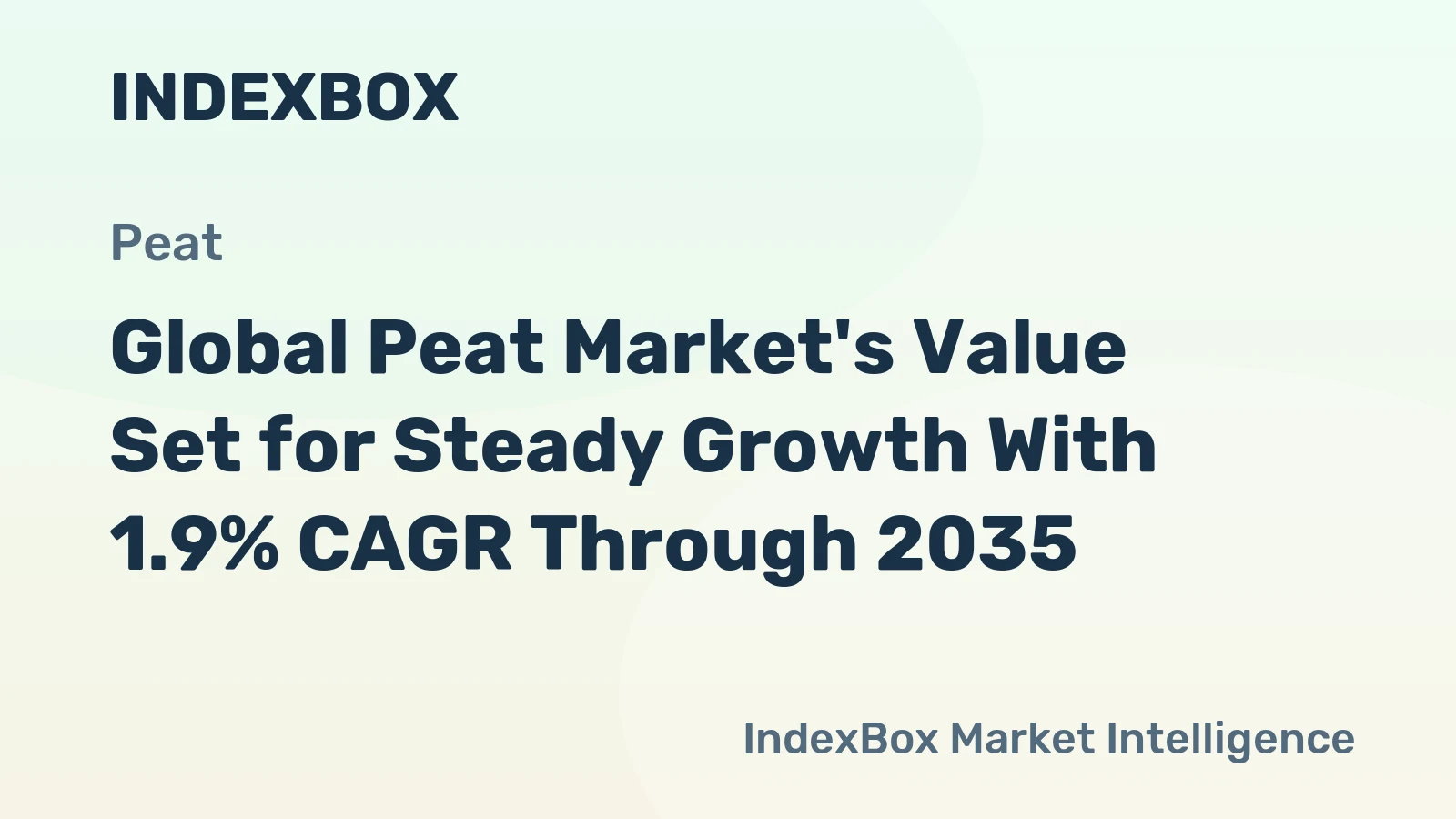 Global Peat Market's Value Set for Steady Growth With 1.9% CAGR Through 2035