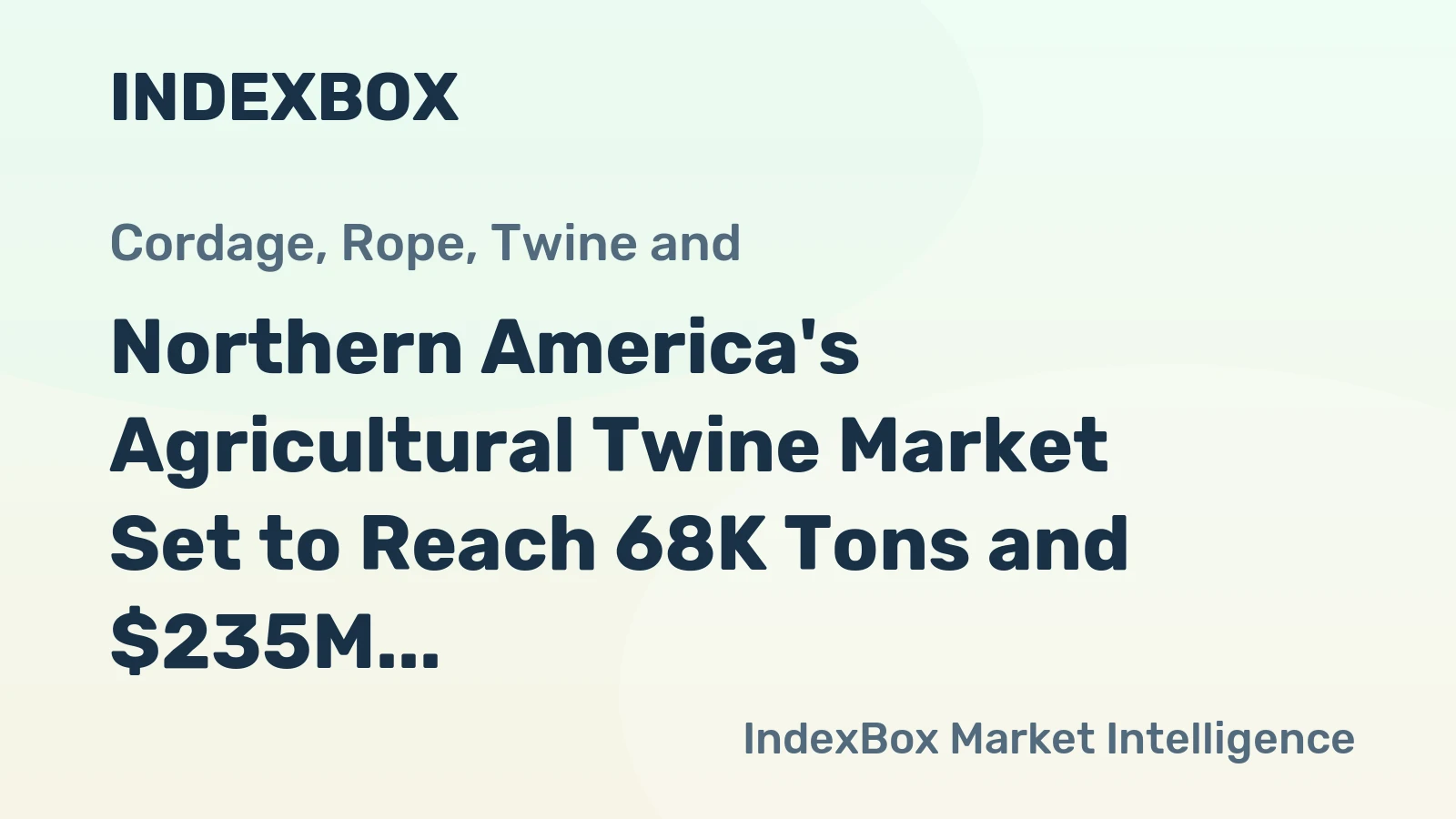 Northern America's Agricultural Twine Market Set to Reach 68K Tons and $235M