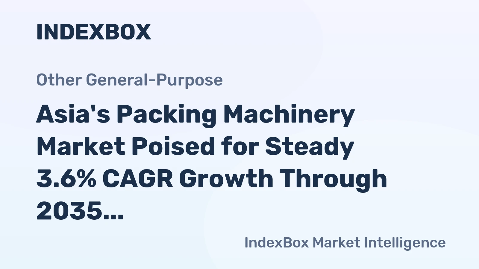 Asia's Packing Machinery Market Poised for Steady 3.6% CAGR Growth Through 2035