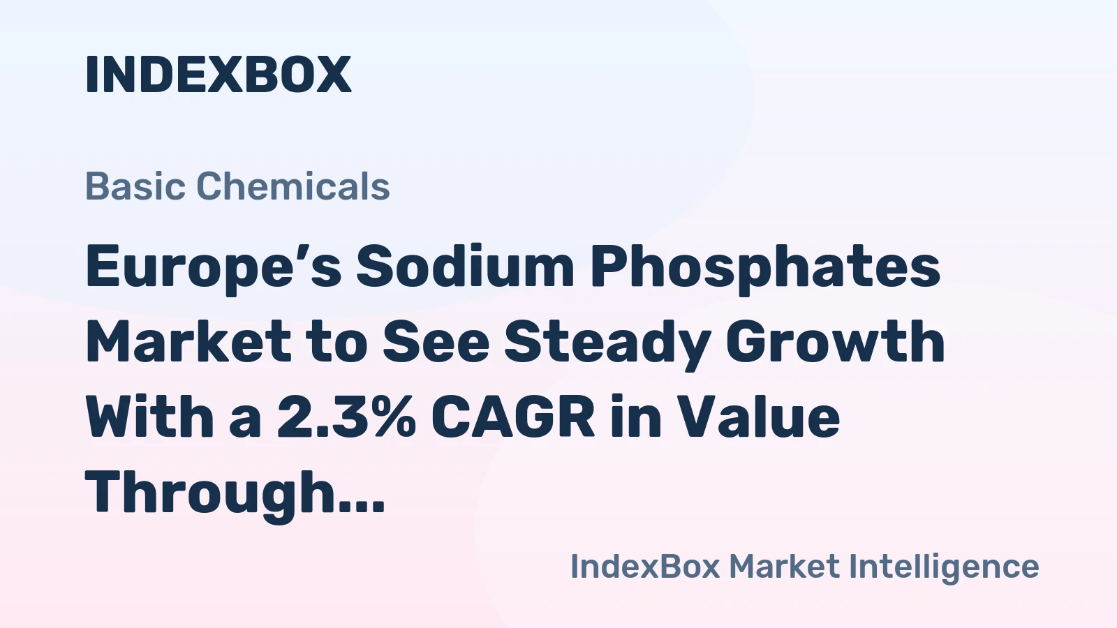 Europe’s Sodium Phosphates Market to See Steady Growth With a 2.3% CAGR in Value Through 2035