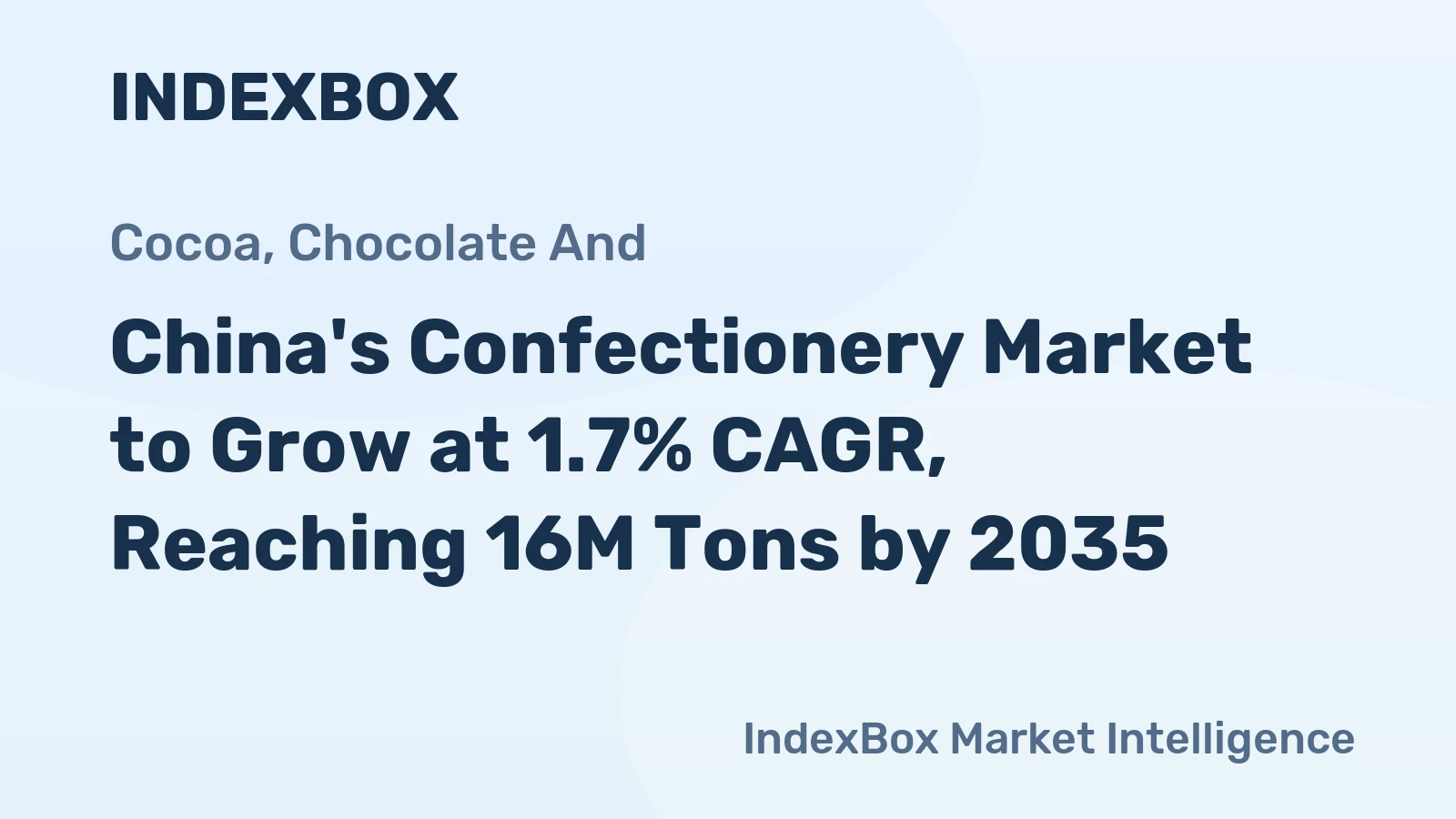 China's Confectionery Market to Grow at 1.7% CAGR, Reaching 16M Tons by 2035