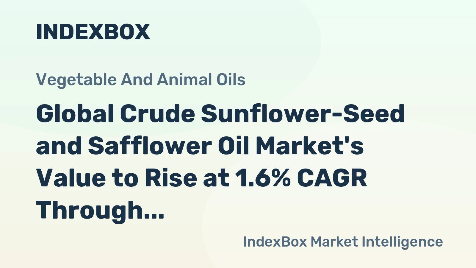 Global Crude Sunflower-Seed and Safflower Oil Market's Value to Rise at 1.6% CAGR Through 2035