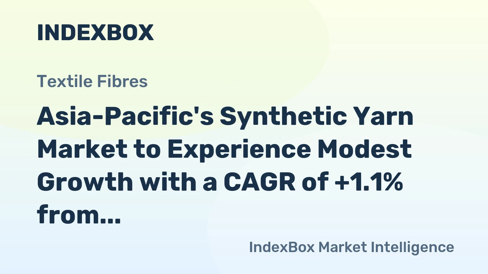 Asia-Pacific's Synthetic Yarn Market to Experience Modest Growth with a CAGR of +1.1% from 2024 to 2035