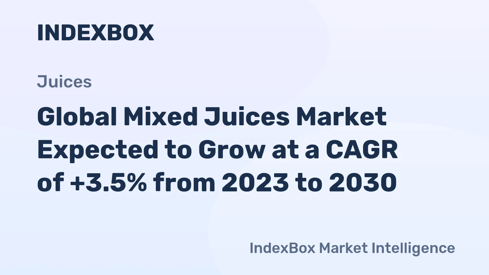 Global Mixed Juices Market Expected to Grow at a CAGR of +3.5% from 2023 to 2030