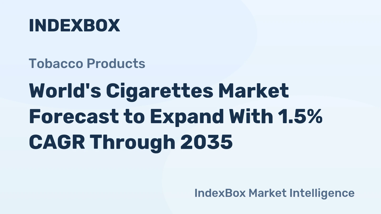 World's Cigarettes Market Forecast to Expand With 1.5% CAGR Through 2035