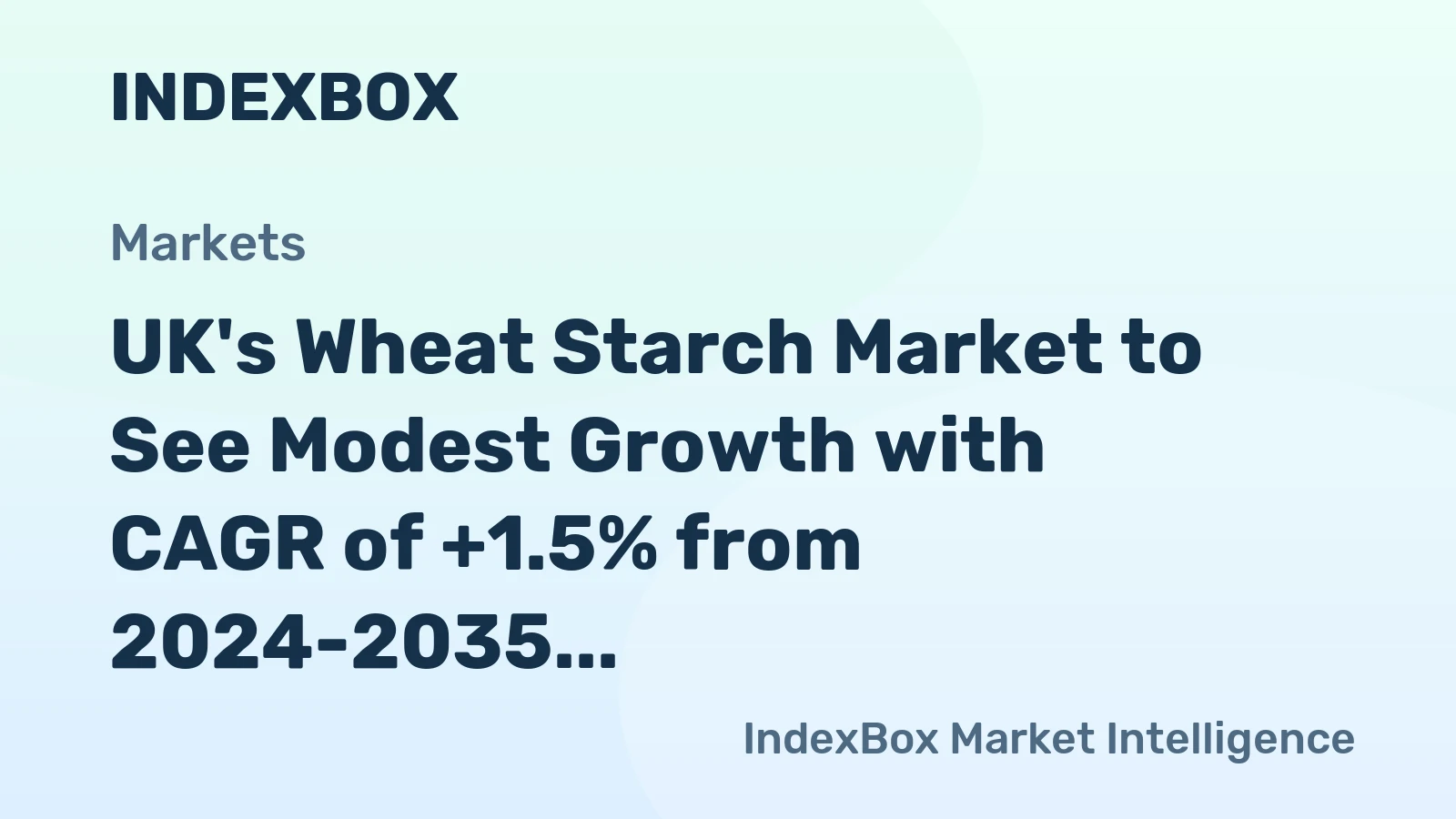 UK's Wheat Starch Market to See Modest Growth with CAGR of +1.5% from 2024-2035