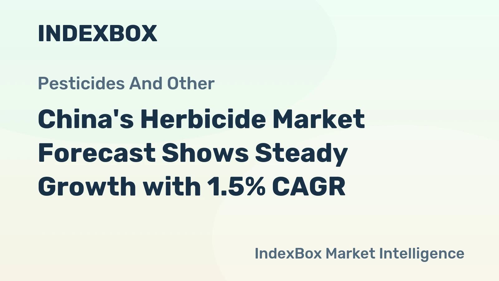 China's Herbicide Market Forecast Shows Steady Growth with 1.5% CAGR