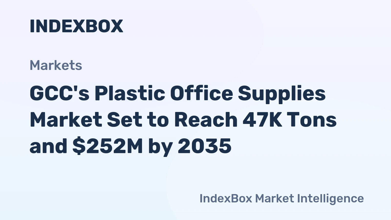 GCC's Plastic Office Supplies Market Set to Reach 47K Tons and $252M by 2035