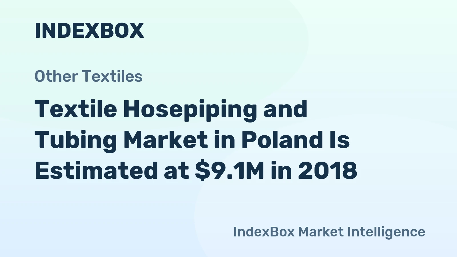 Textile Hosepiping and Tubing Market in Poland Is Estimated at $9.1M in 2018