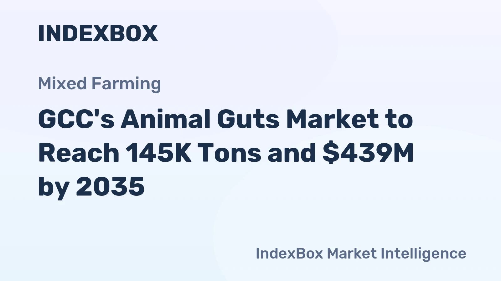 GCC's Animal Guts Market to Reach 145K Tons and $439M by 2035