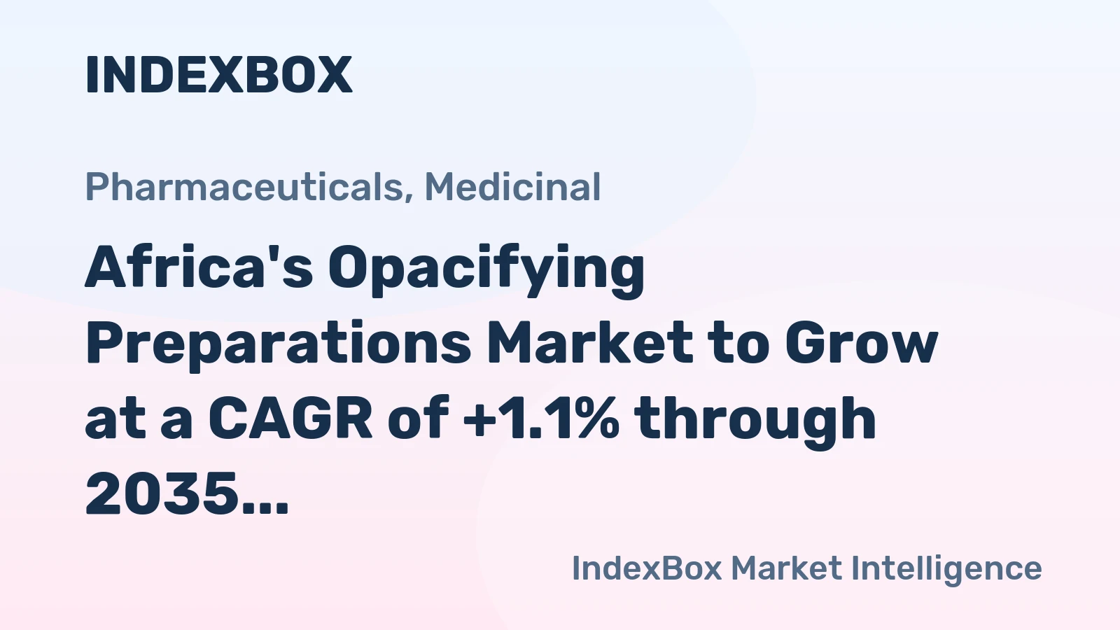 Africa's Opacifying Preparations Market to Grow at a CAGR of +1.1% through 2035, Reaching $505M in Value