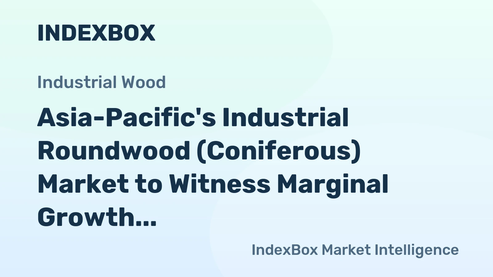 Asia-Pacific's Industrial Roundwood (Coniferous) Market to Witness Marginal Growth at +0.9% CAGR from 2024 to 2035