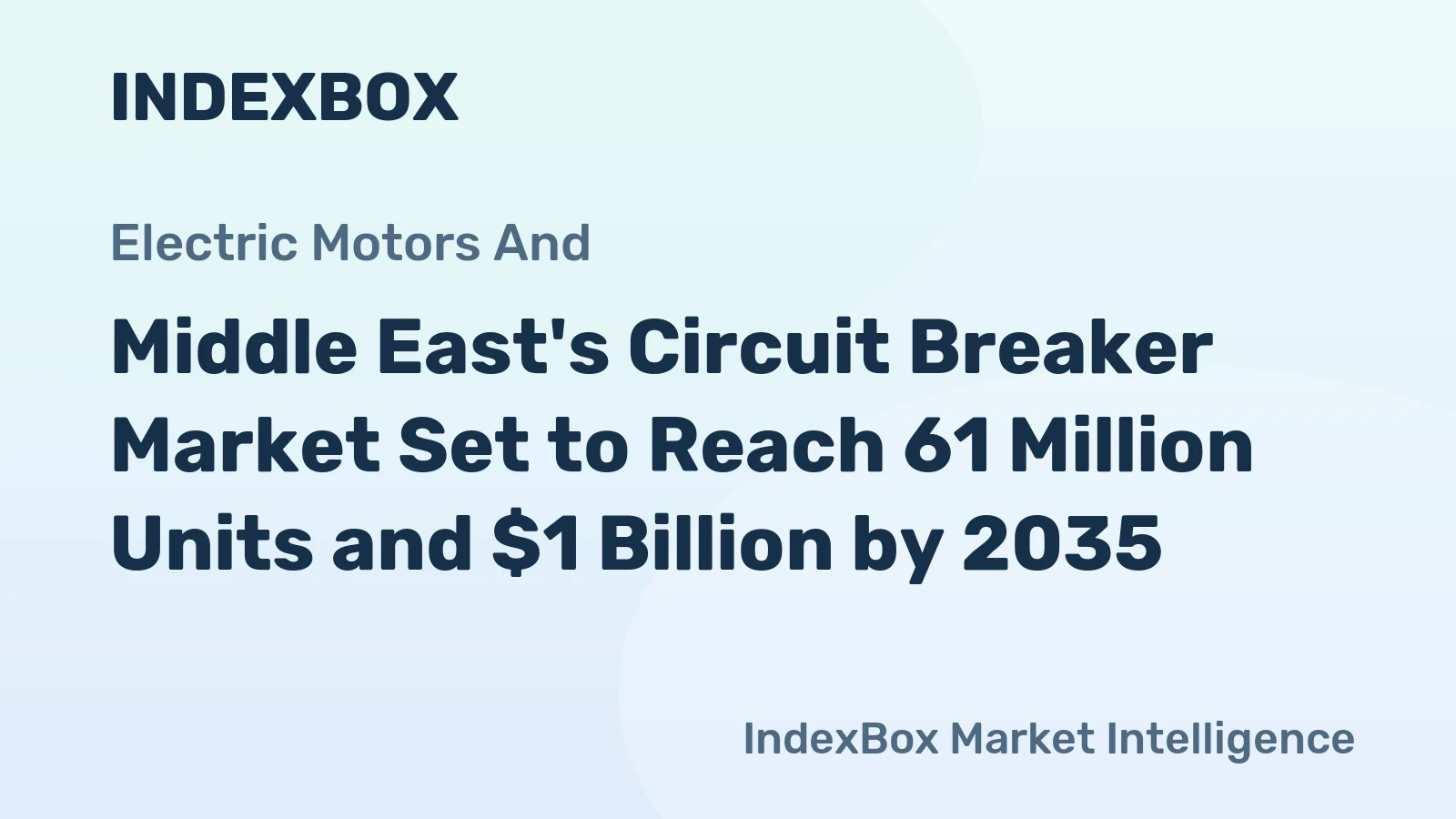 Middle East's Circuit Breaker Market Set to Reach 61 Million Units and $1 Billion by 2035