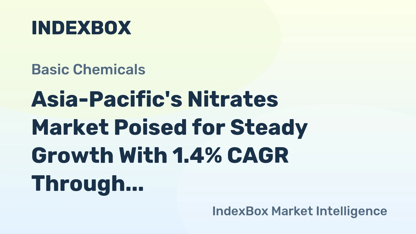 Asia-Pacific's Nitrates Market Poised for Steady Growth With 1.4% CAGR Through 2035