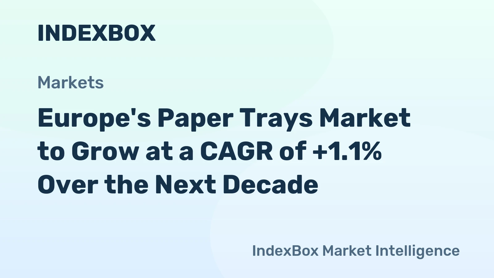 Europe's Paper Trays Market to Grow at a CAGR of +1.1% Over the Next Decade