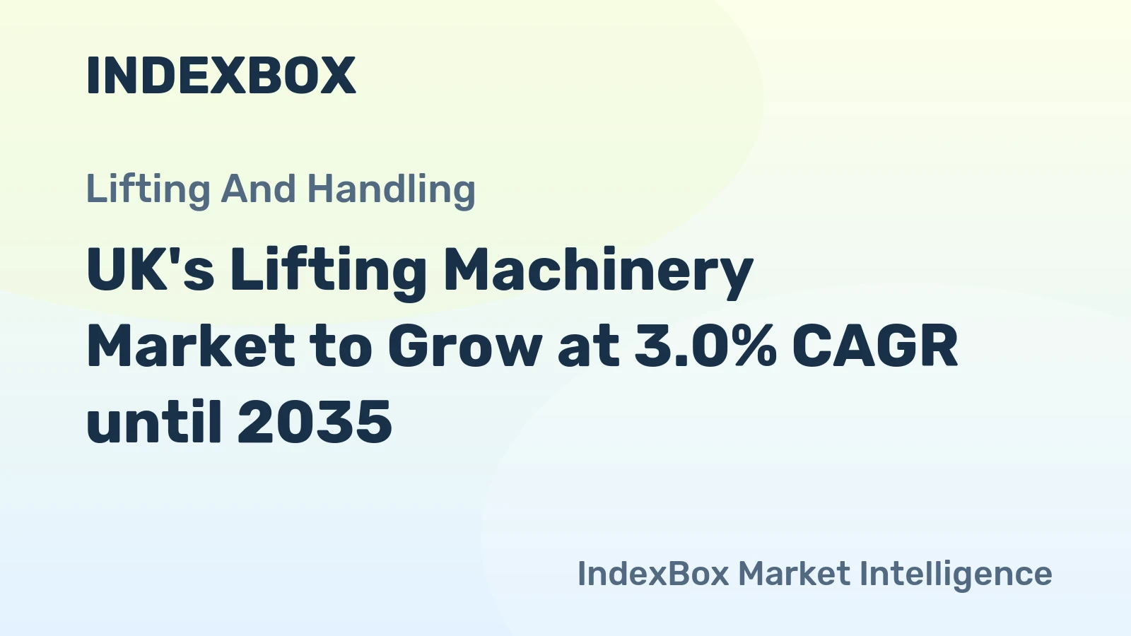 UK's Lifting Machinery Market to Grow at 3.0% CAGR until 2035